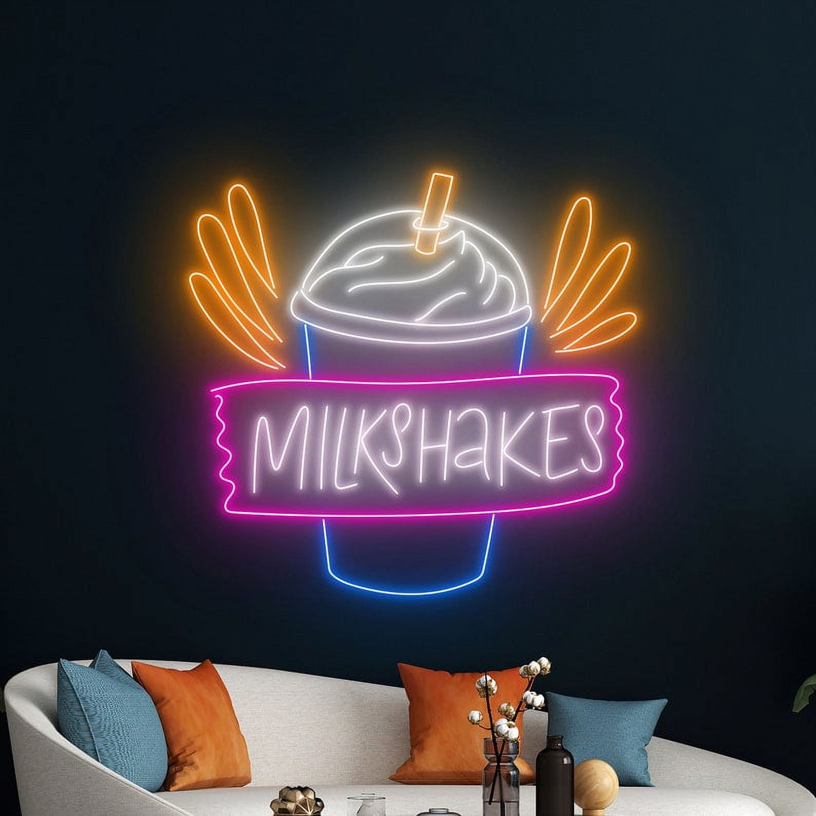 Handmadetneonsign Milkshake Neon Sign, Milkshake Neon Light, Milkshakes ...