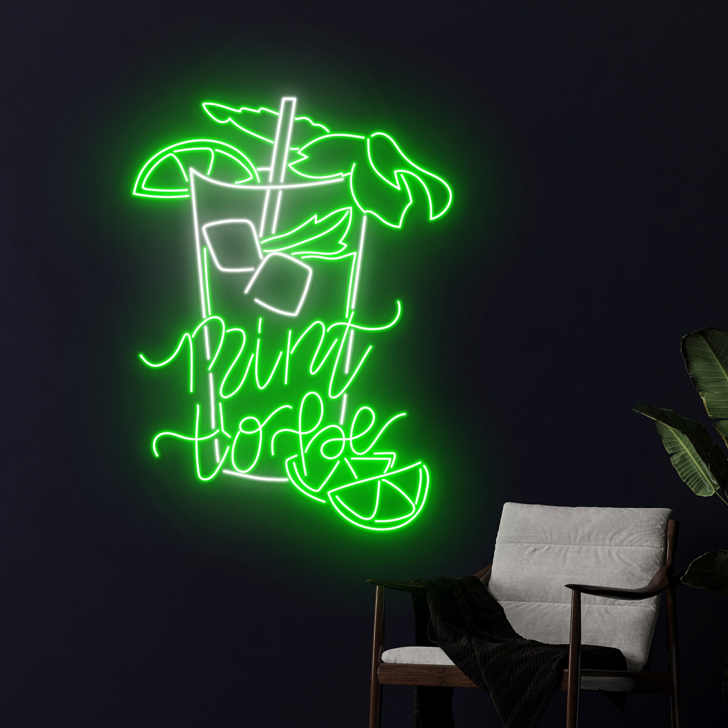 Handmadetneonsign Mint To Be Mojito Led Sign, Mint To Be Mojito Neon ...