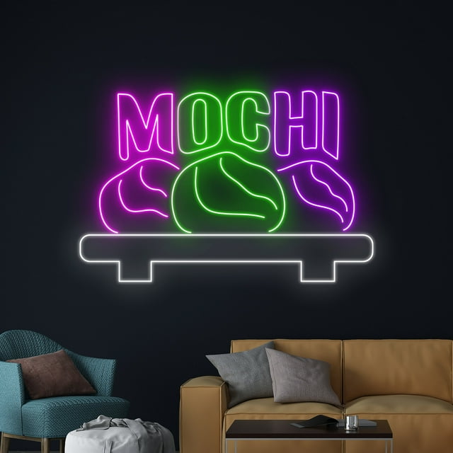 Handmadetneonsign Mochi Neon Sign, Mochi LED Sign, Japanese Rice Cake ...