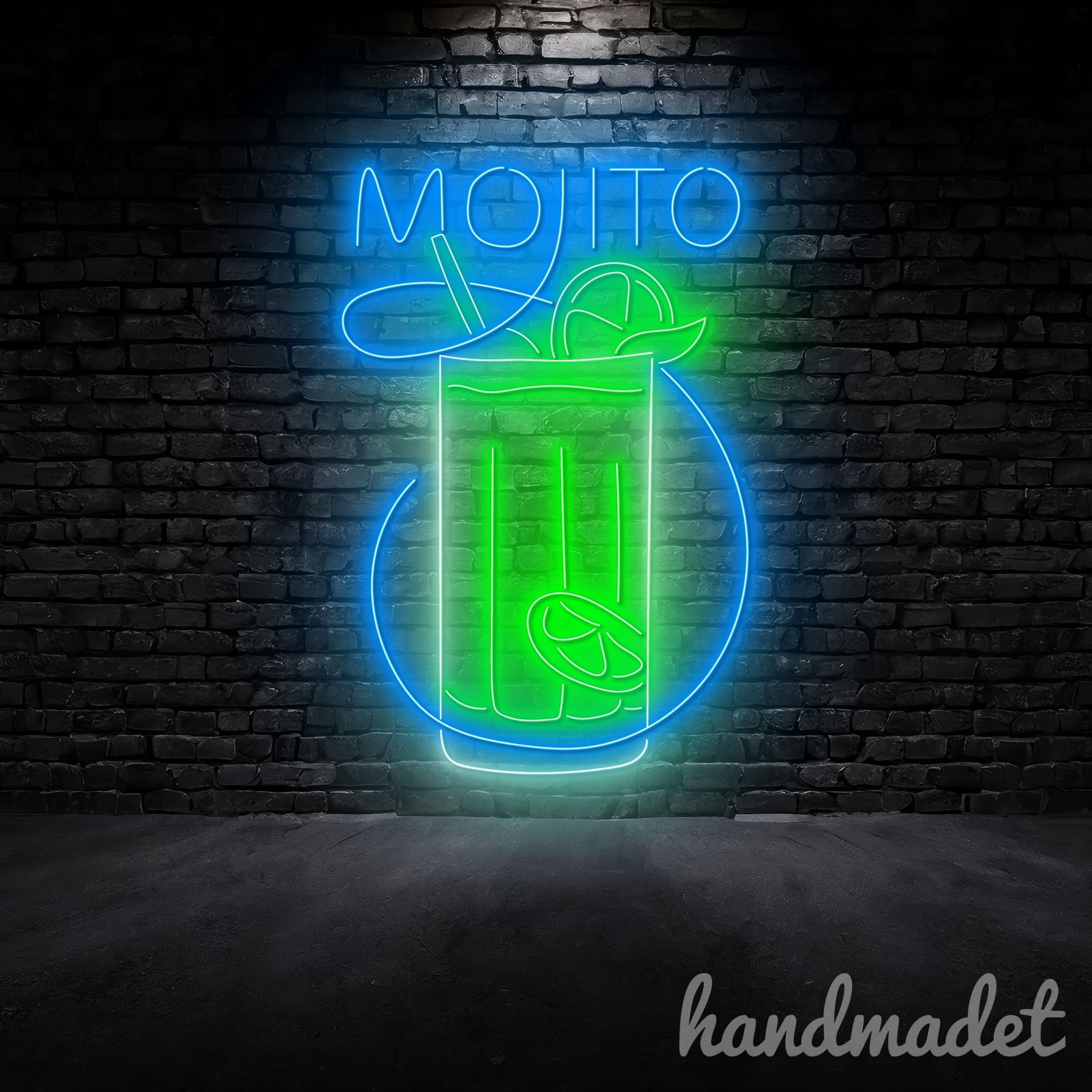 Handmadetneonsign Mojito Cocktail Neon Sign, Cocktail Neon Sign, Liquor ...