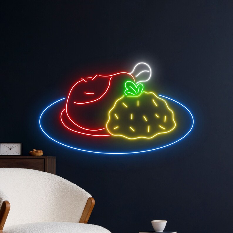Handmadetneonsign Mole Poblano Neon Sign, Mexico Mole Poblano Wall Art ...