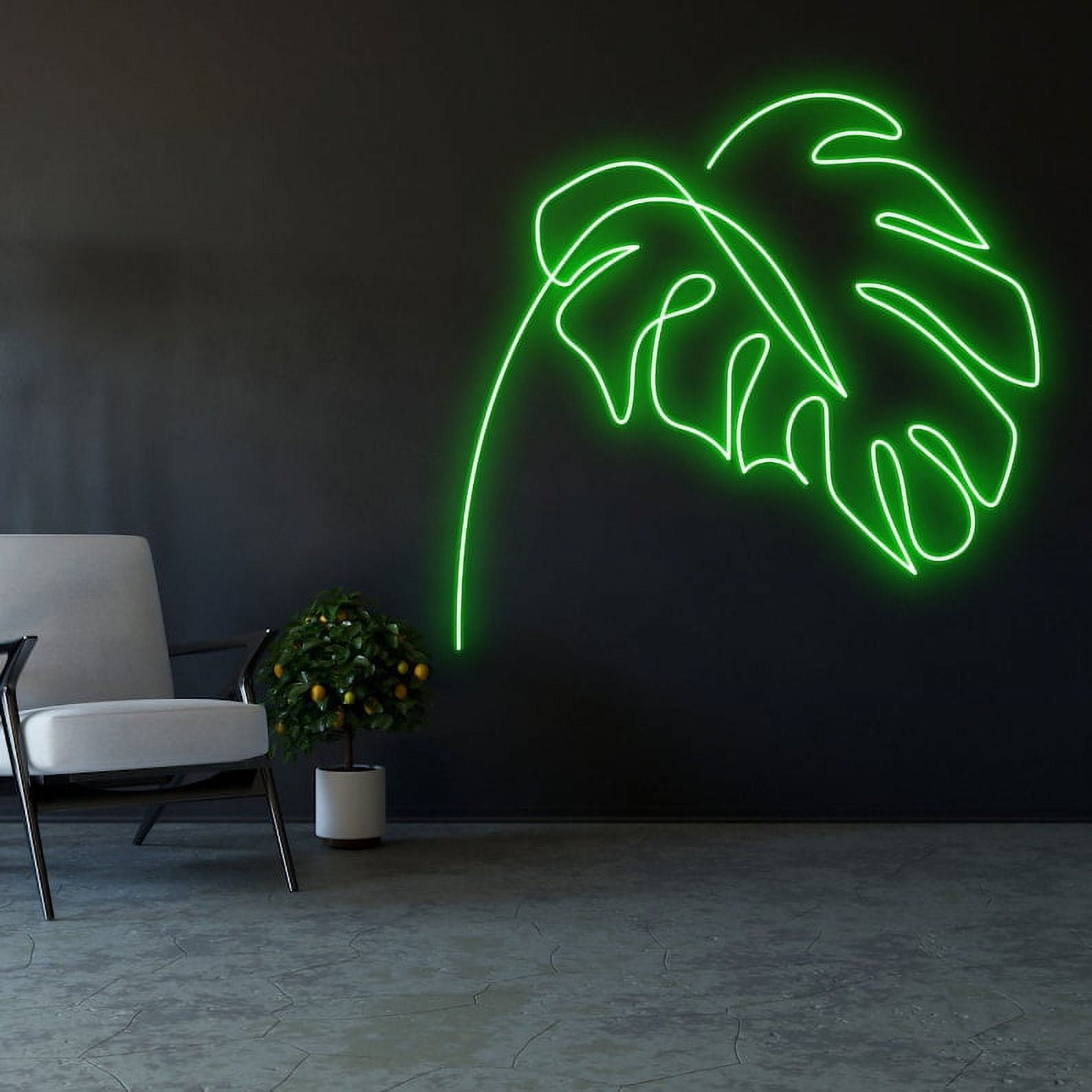 Handmadetneonsign Monstera Leaf Neon Sign, Plant Led Sign, Neon Lights ...
