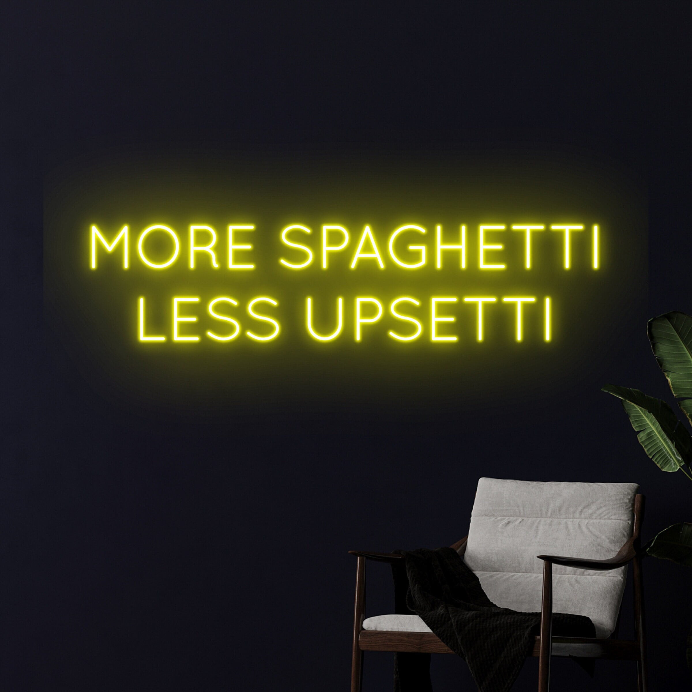 Handmadetneonsign More Spaghetti Less Upsetti Neon Sign, More Spaghetti ...