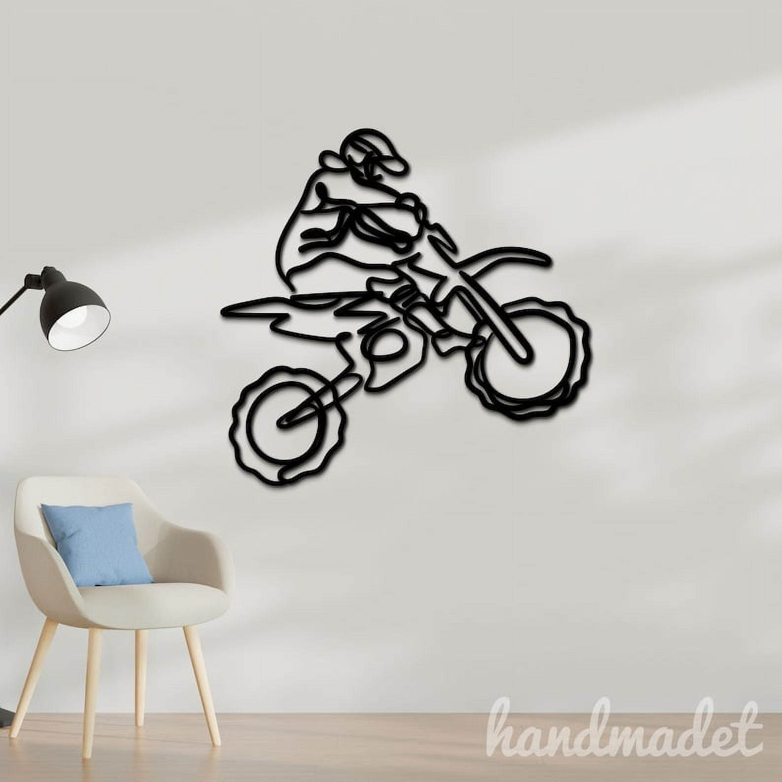 Handmadetneonsign Motocross Rider Line Art Wall Sign, Motocross Rider ...