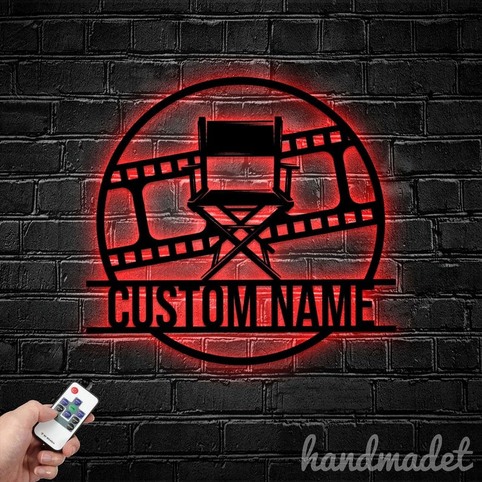 Handmadetneonsign Movie Metal Wall Art Light, Cinema Metal Sign Wall ...