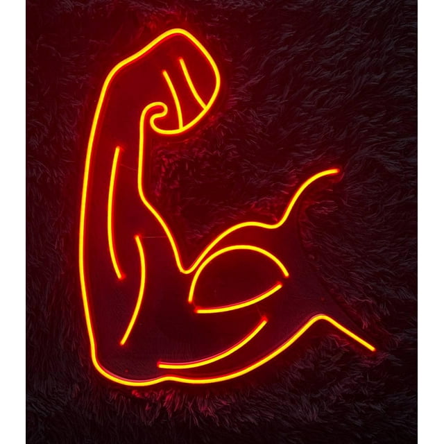 Handmadetneonsign Muscle Neon Sign, Muscle Led Sign, Gym Led Sign ...