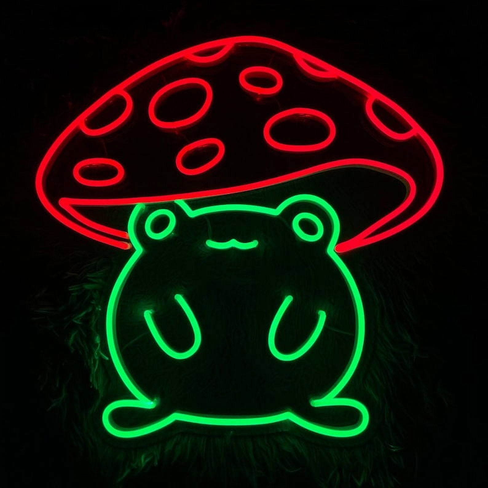 Handmadetneonsign Mushroom Frog Neon Sign, Frog LED Sign, Mushroom Neon ...