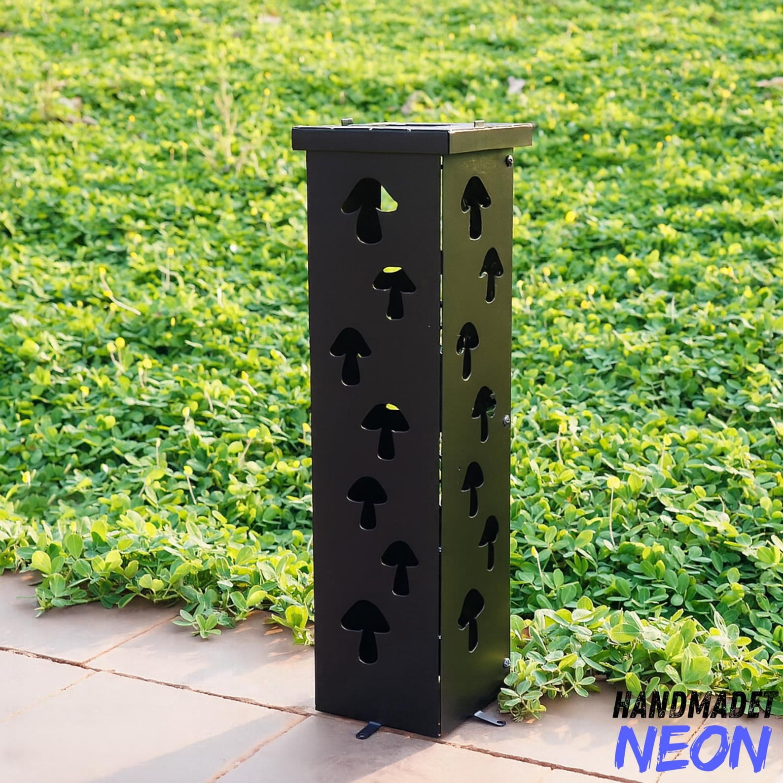 Handmadetneonsign Mushroom Metal Garden Column, Metal Garden Column ...