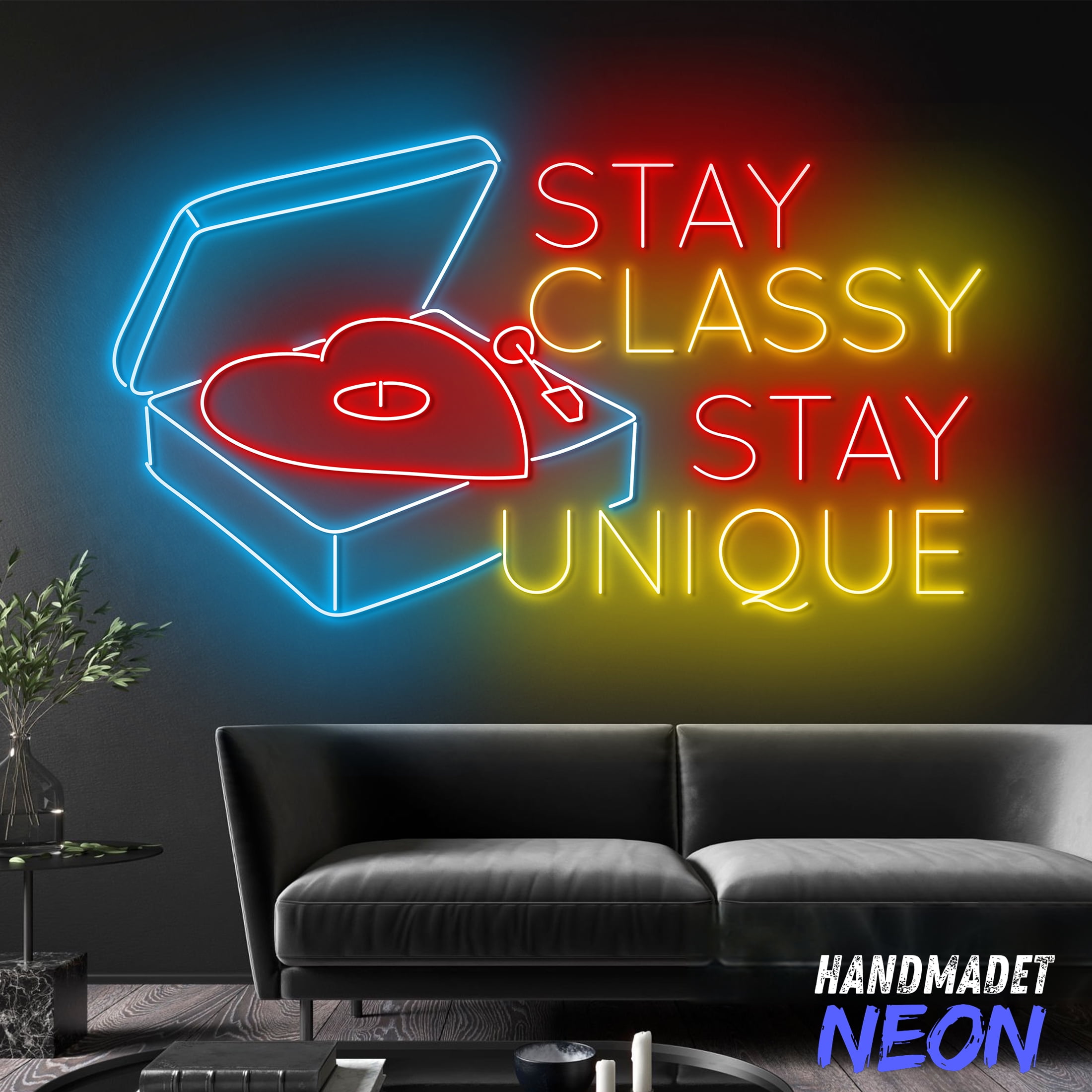 Handmadetneonsign Music Box Neon Sign, Aesthetic Led Wall Light For ...
