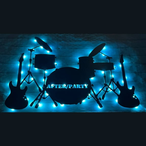 Handmadetneonsign Music Instrument Metal Wall Art Light, Instrument ...