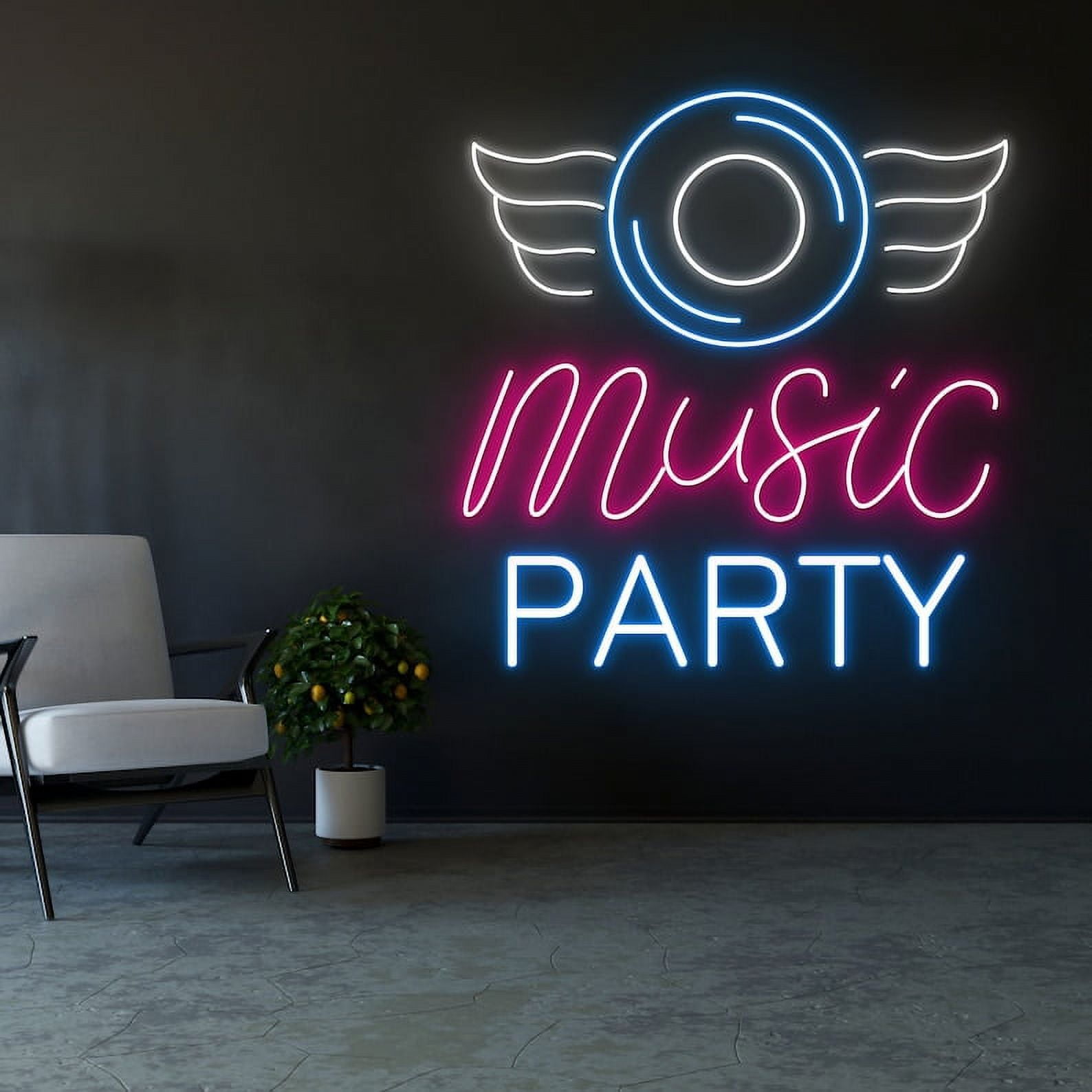 Handmadetneonsign Music Party Neon Sign, Live Music Led Sign, Dics Neon ...