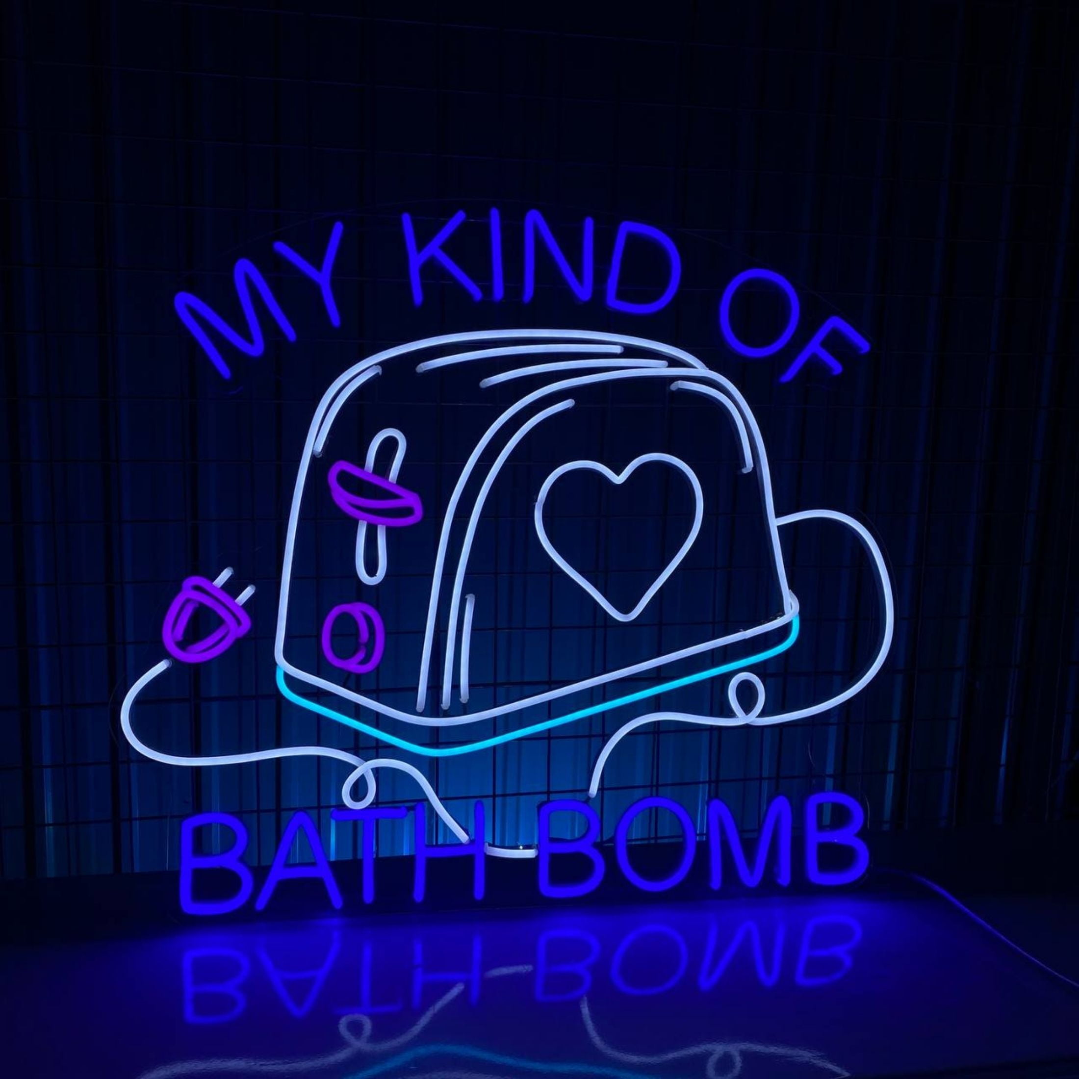 Handmadetneonsign My Kind Of Bath Bomb Neon Sign, Toaster Wall Art ...