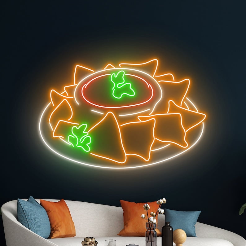 Handmadetneonsign Nachos Neon Sign, Mexico Chip Neon Light, Chip Chip ...
