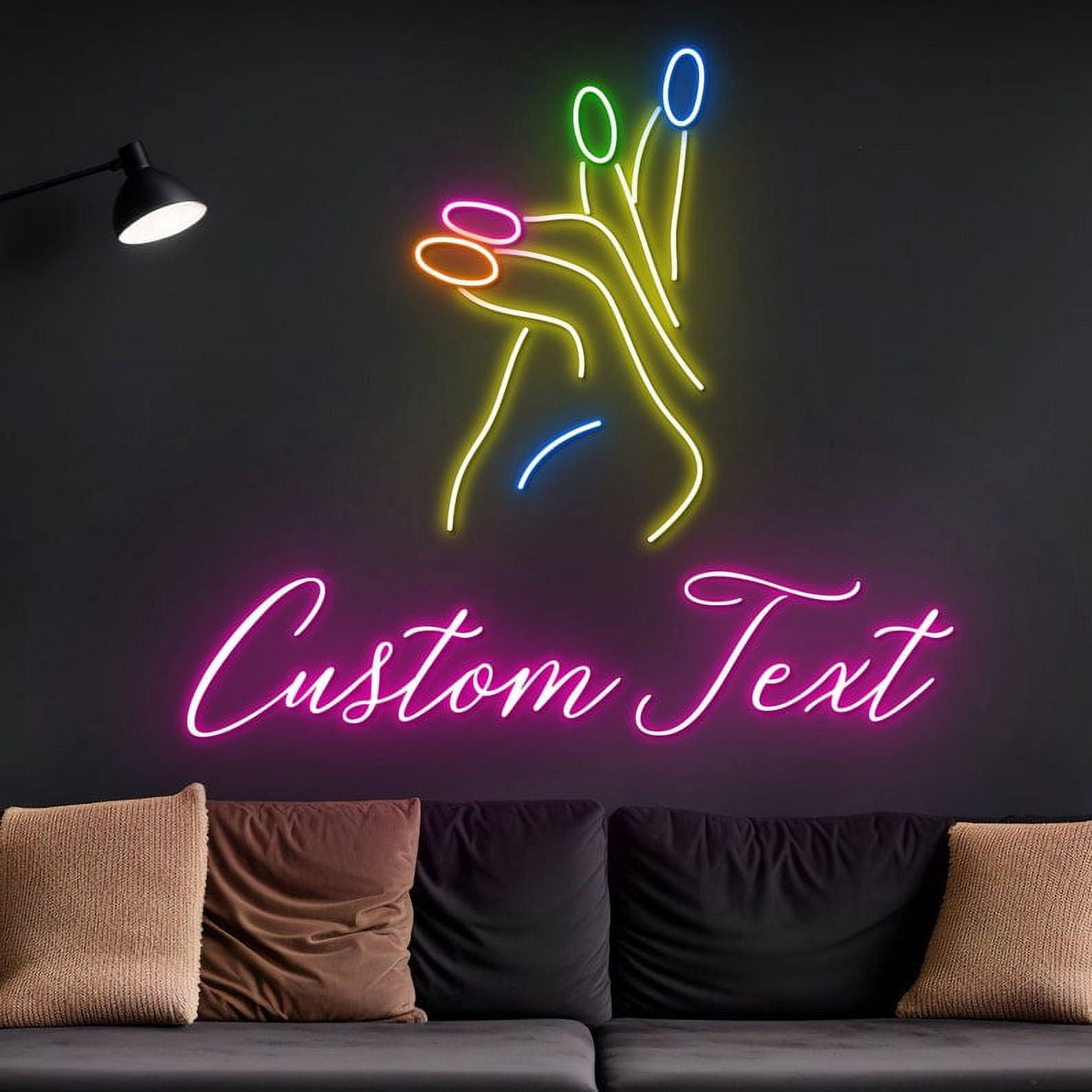 Handmadetneonsign Nail Neon Sign, Personalized Nail Salon LED Light ...