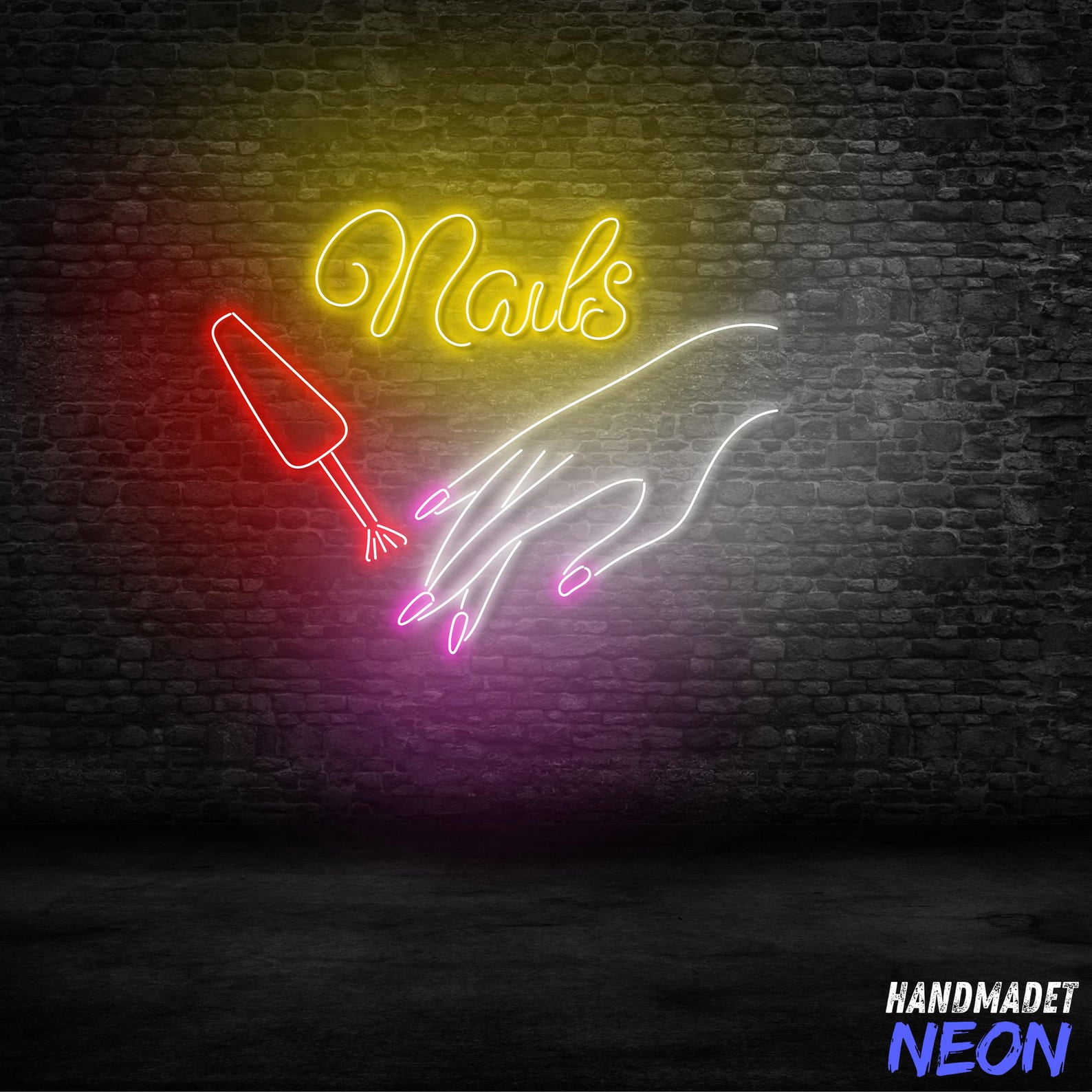Handmadetneonsign Nails Neon Sign, Custom Nail Salon Led Light, Nails ...