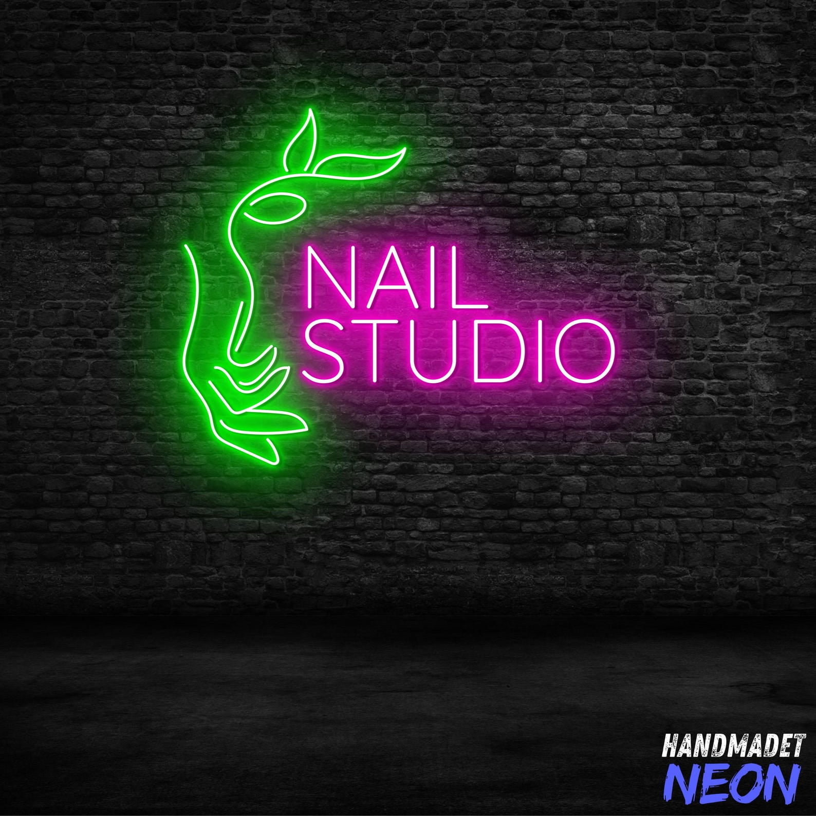 Handmadetneonsign Nails Studio Neon Sign, Nail Salon Led Light, Nails ...
