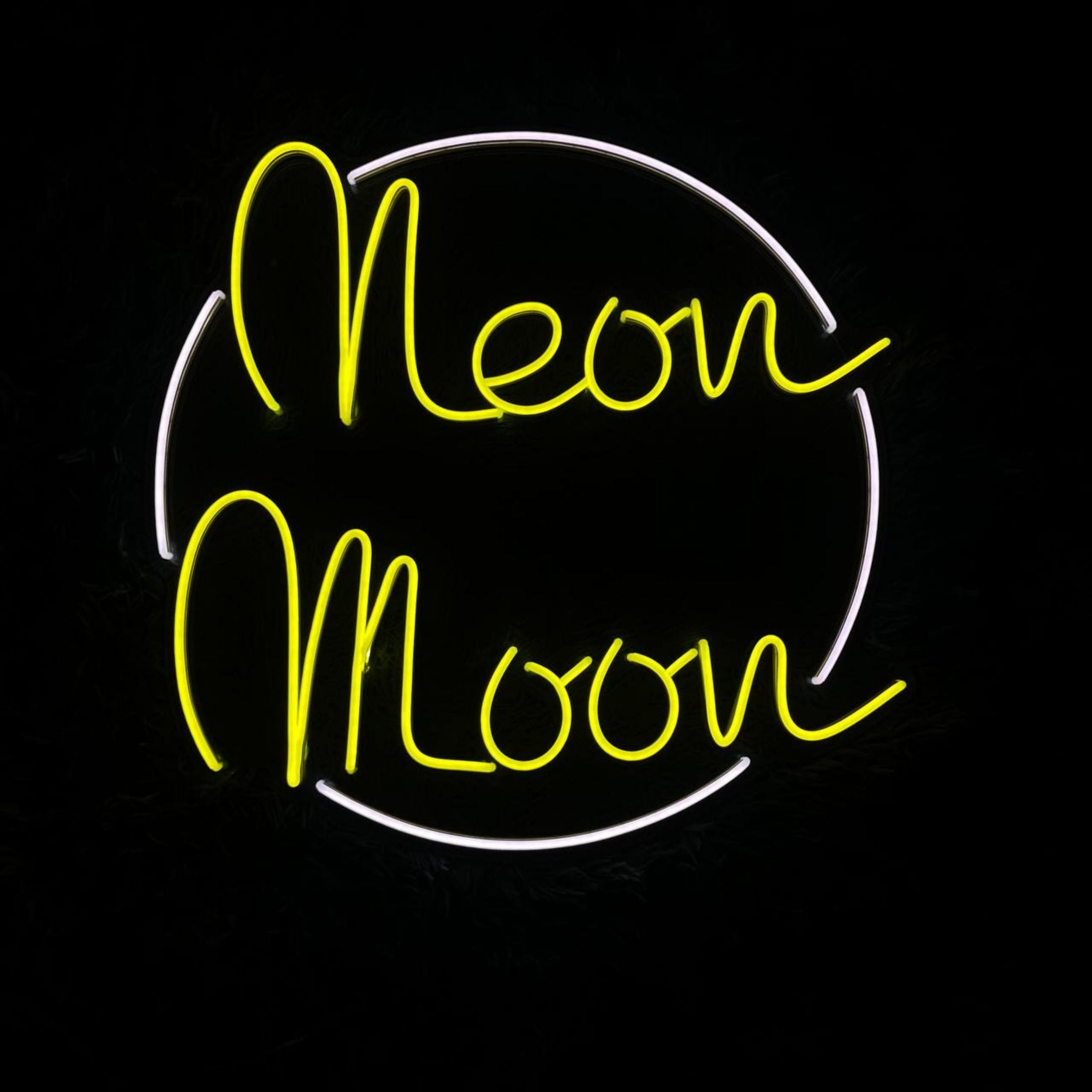 Handmadetneonsign Neon Moon Neon Sign, Neon Moon LED Light Wall Art ...