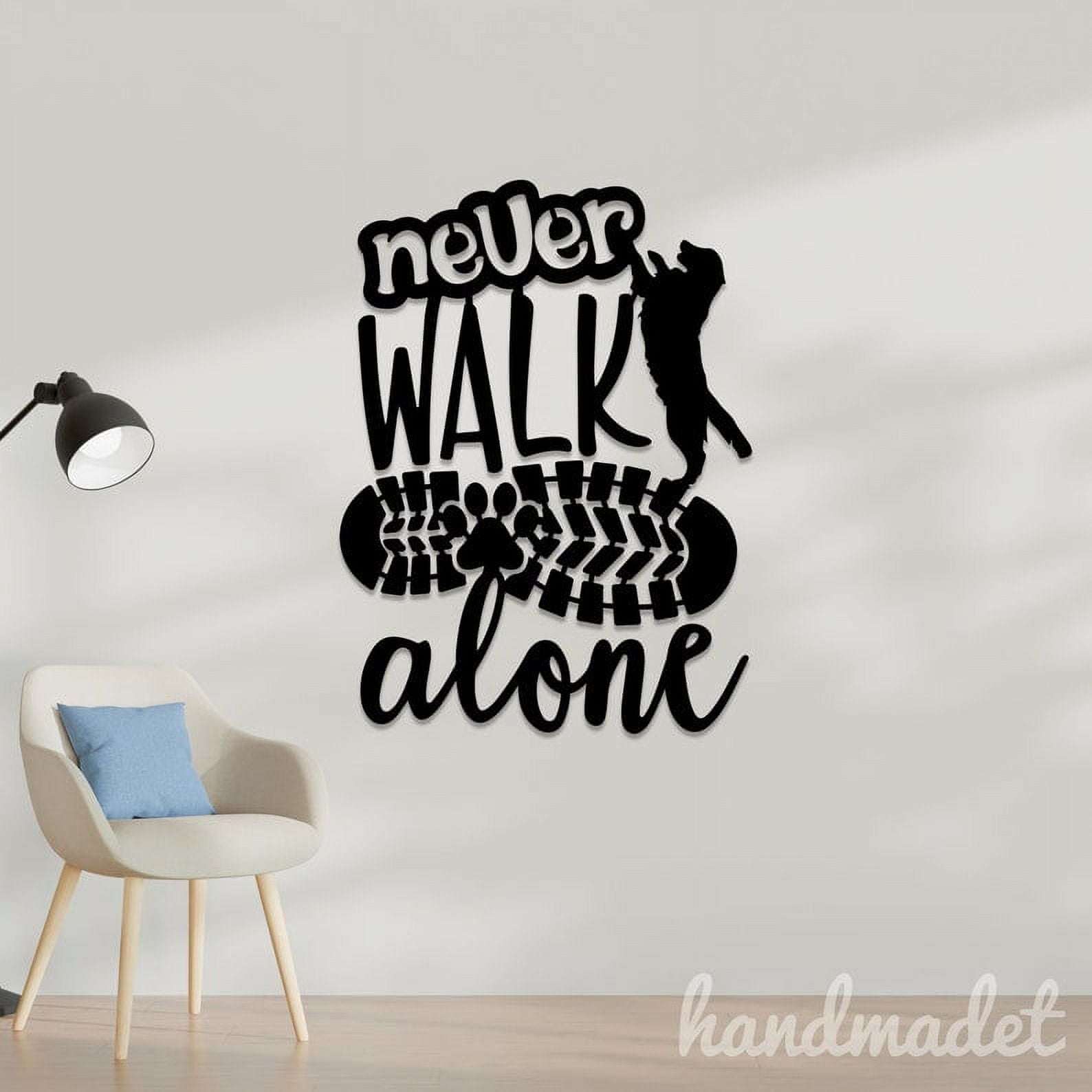 Handmadetneonsign Never Walk Alone Metal Wall Art Light, Pet Spa Metal ...