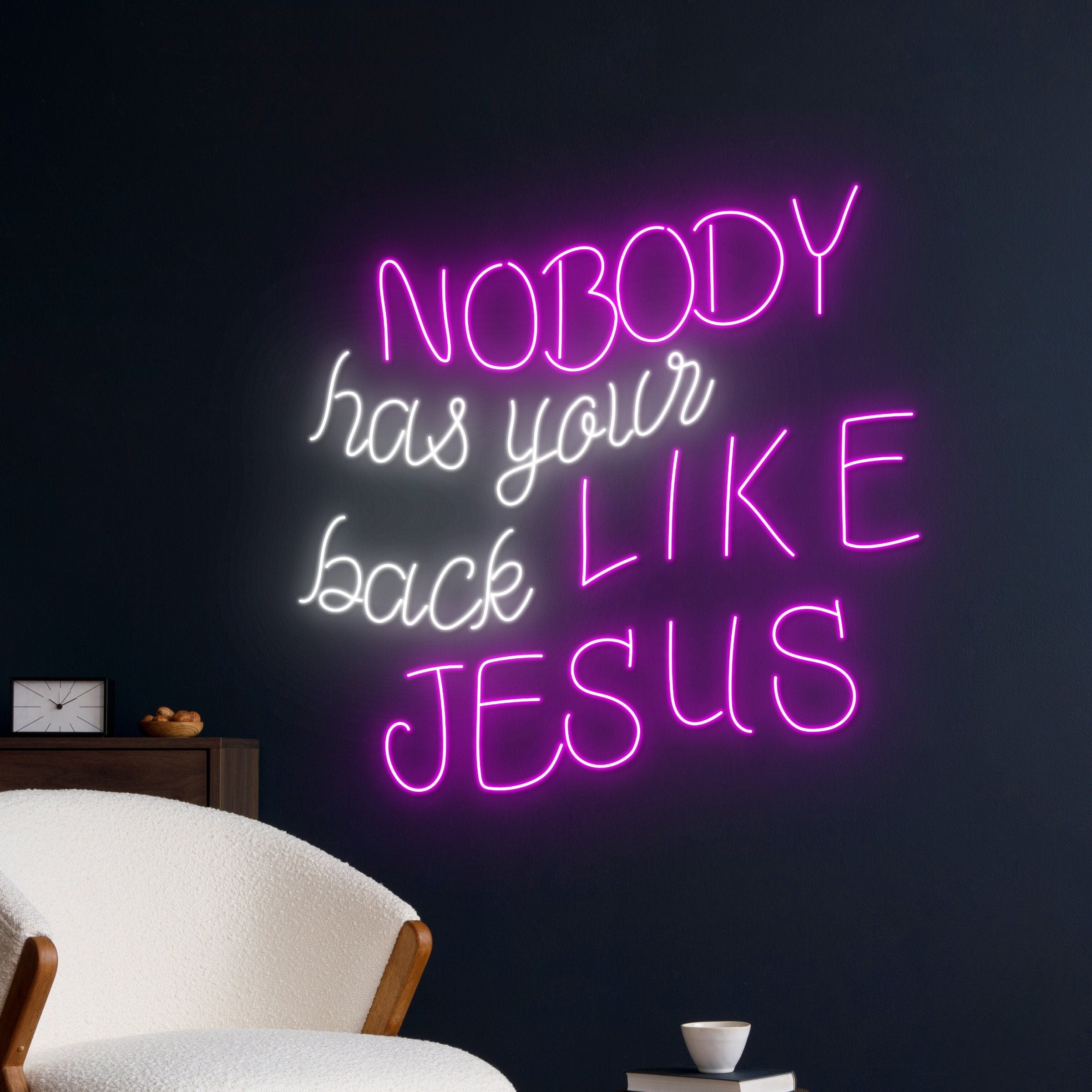 Handmadetneonsign Nobody Has Your Back Like Jesus Neon Sign, Nobody Has ...
