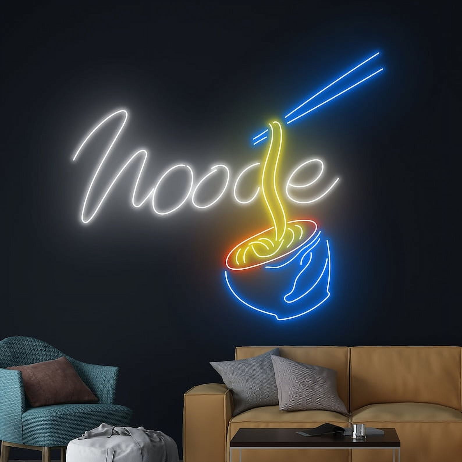 Handmadetneonsign Noodle Neon Sign, Chinese Noodle Wall Art Decor ...