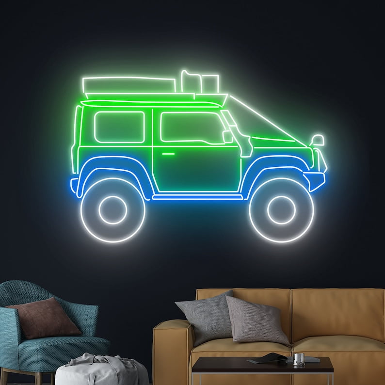 Handmadetneonsign Off Road Car Neon Sign, Luxury Car Led Sign, Classic ...