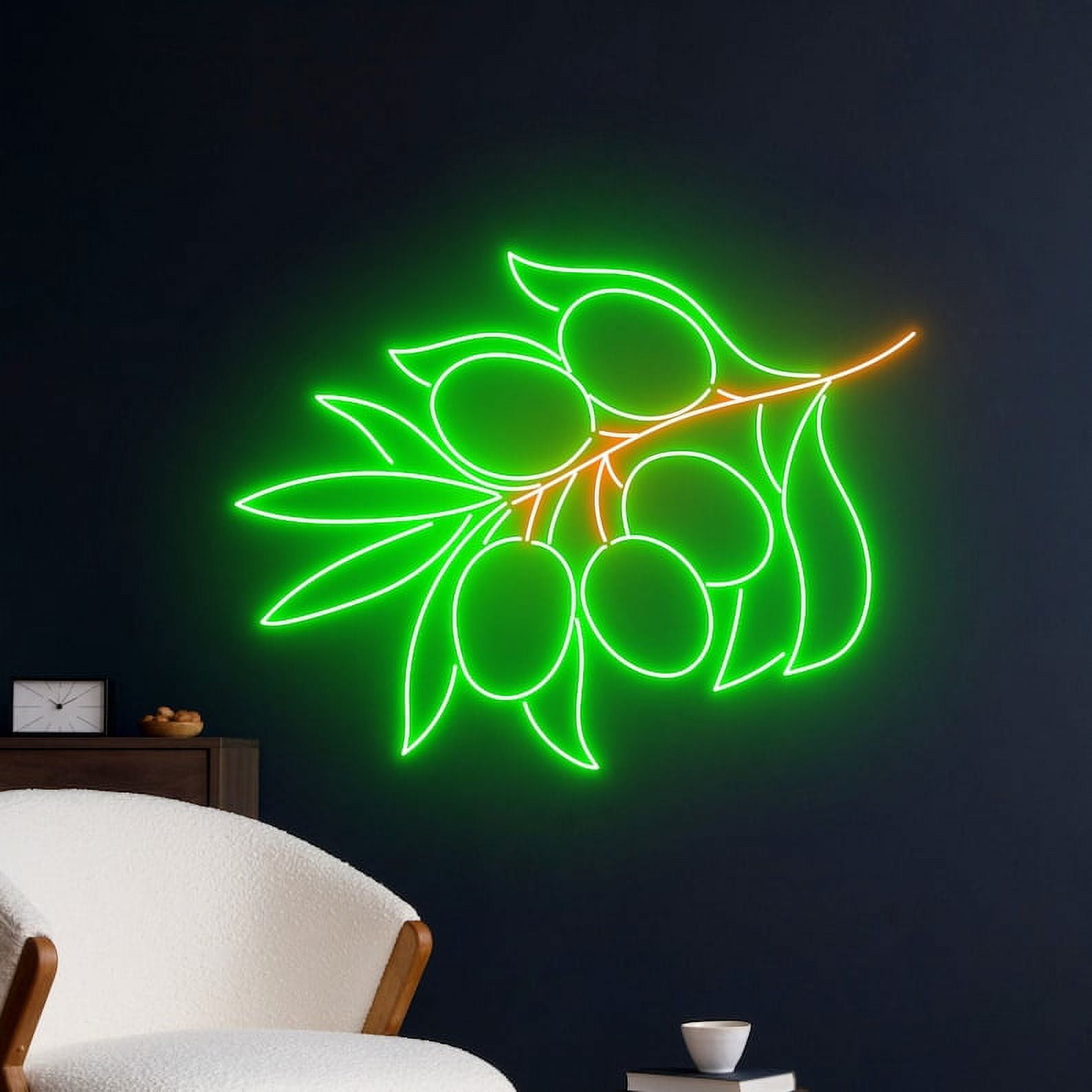 Handmadetneonsign Olive And Party Neon Sign, Olive Tree Neon Art Decor ...