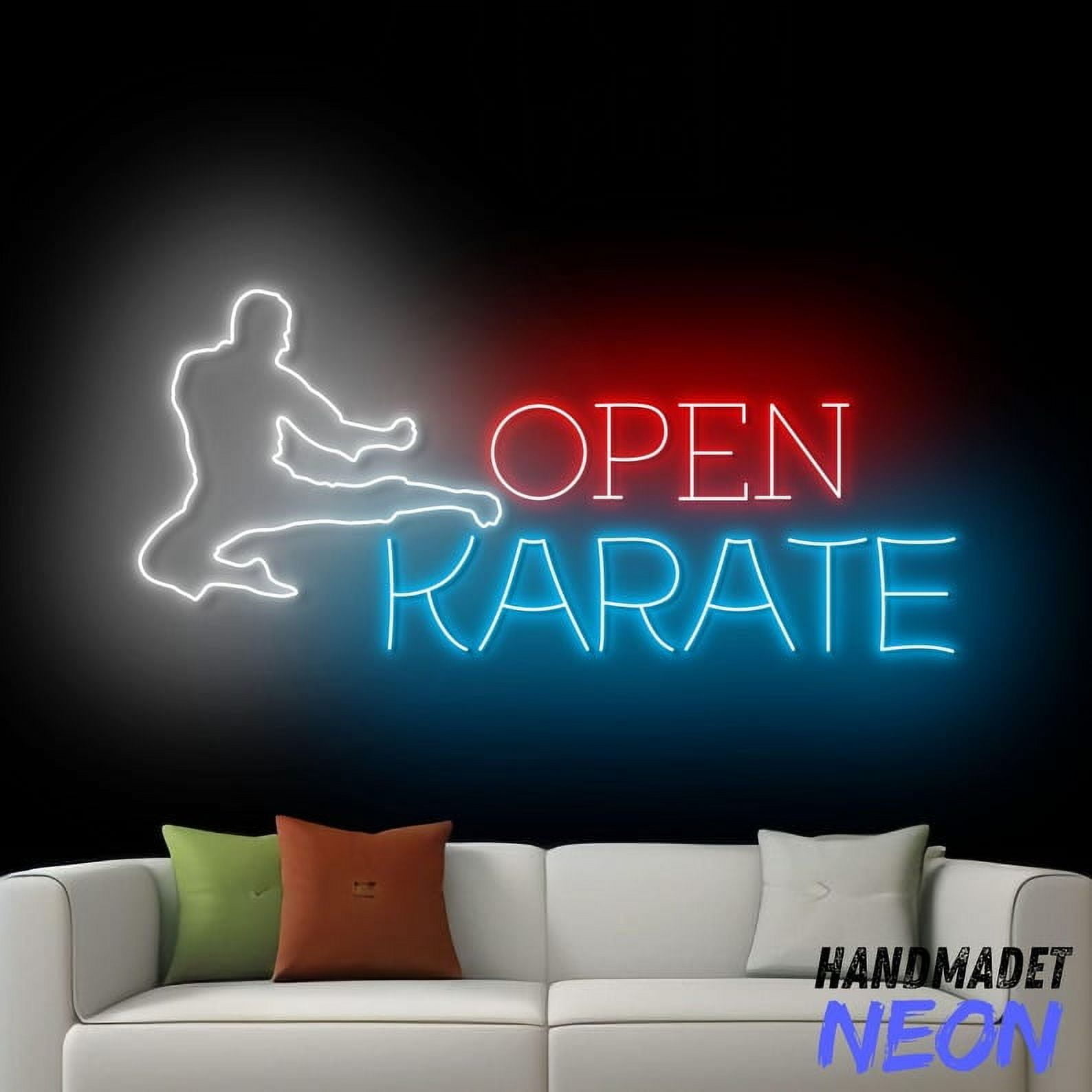 Handmadetneonsign Open Karate Neon Sign, Karate Led Sign, Martial Wall ...