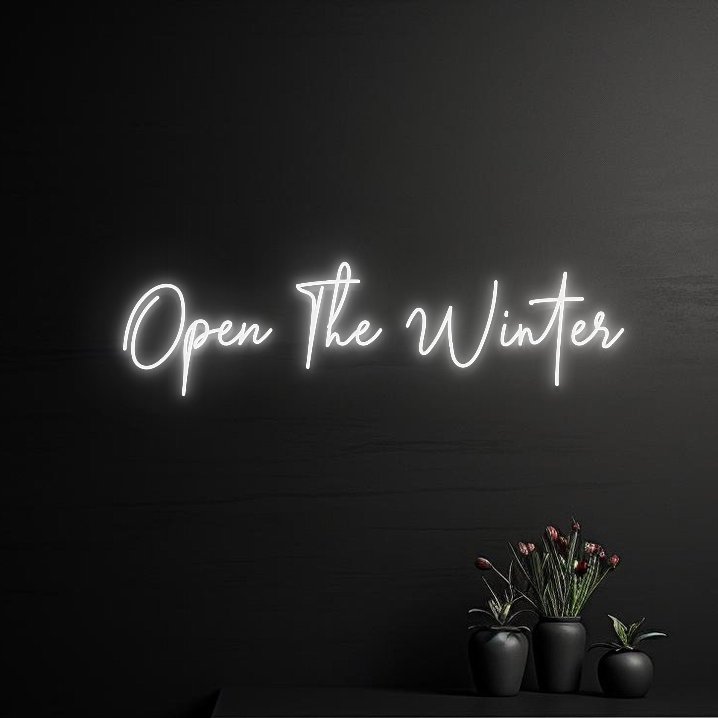 Handmadetneonsign Open The Winter Neon Sign, Merry Christmas Led Sign ...