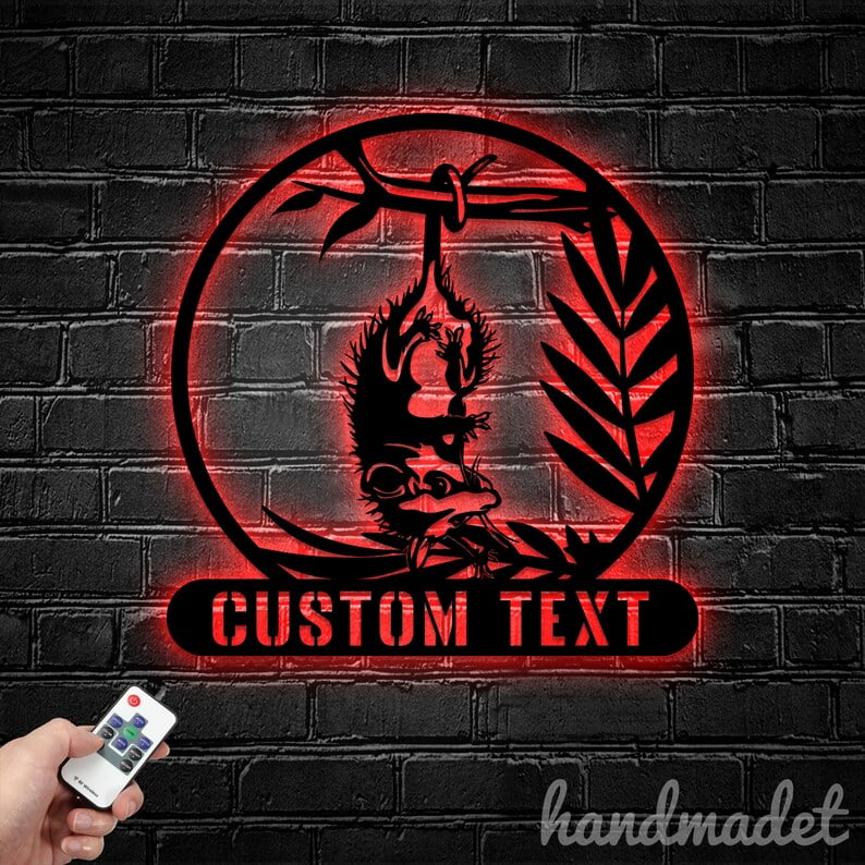 Handmadetneonsign Opossum Metal Wall Art Light, Opossum Metal Sign Wall ...