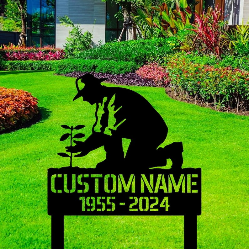 Handmadetneonsign Outdoor Farmer Metal Sign With Stakes, Farm House ...
