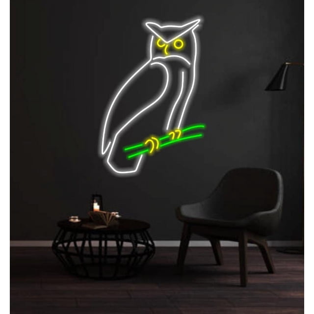 Handmadetneonsign Owl Neon Sign ,Owl Art Wall Decor,OVO Neon Sign,Neon ...