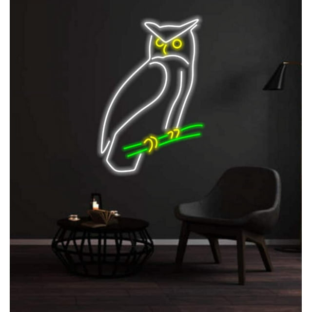 Handmadetneonsign Owl Neon Sign ,Owl Art Wall Decor,Owl Neon Sign,Neon ...