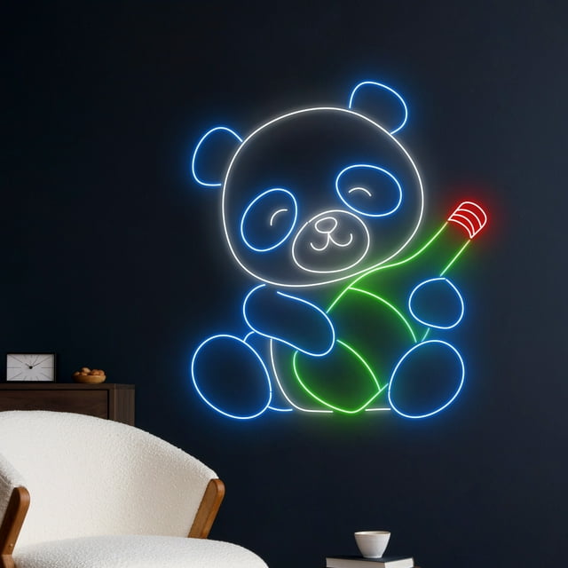 Handmadetneonsign Panda Soju Neon Sign, Soju Panda Neon Light, Soju ...