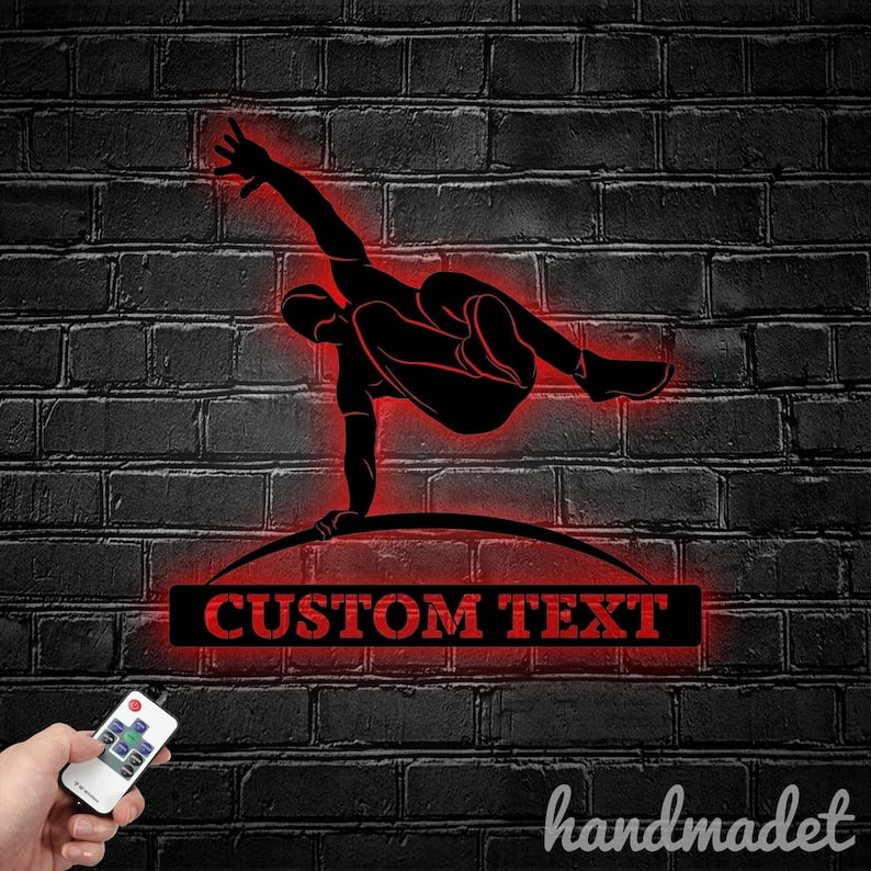 Handmadetneonsign Parkour Metal Wall Art Light, Parkour Metal Sign Wall ...