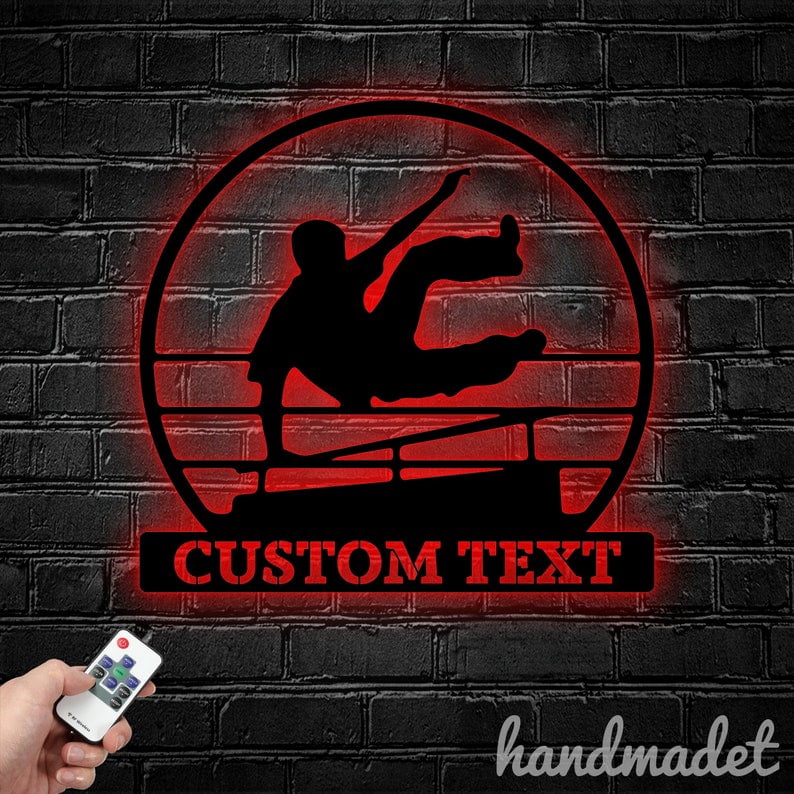 Handmadetneonsign Parkour Metal Wall Art, Parkour Metal Sign Wall Decor ...