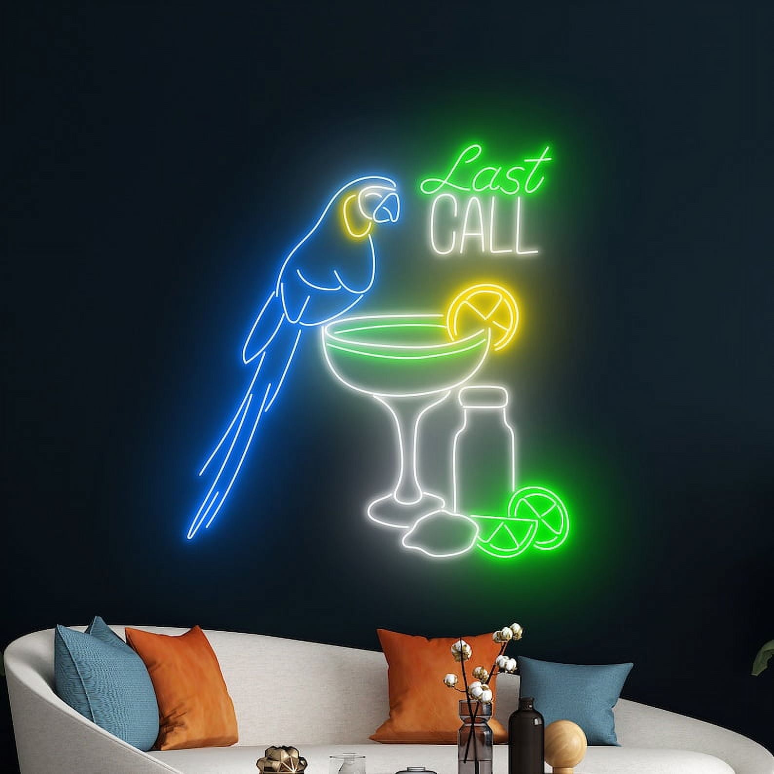 Handmadetneonsign Parrot Margarita Neon Sign, Margarita LED Light ...