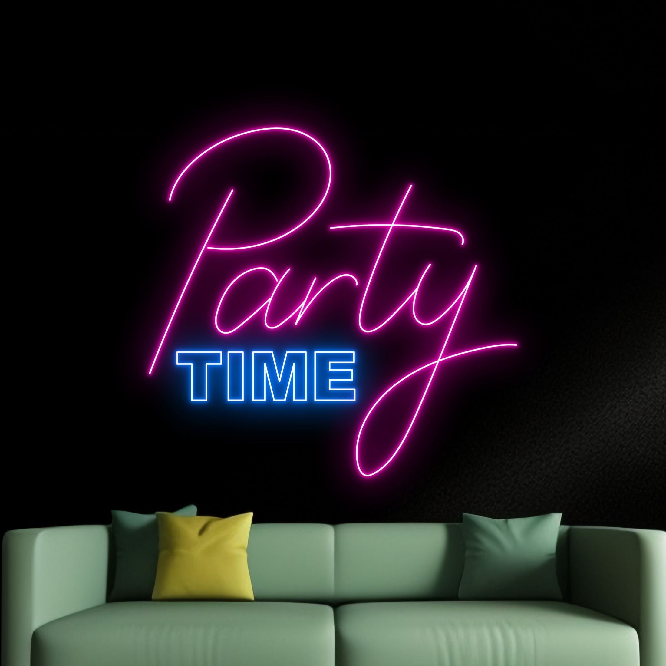 Handmadetneonsign Party Time Neon Sign, Party Wall Art Decor, Party ...
