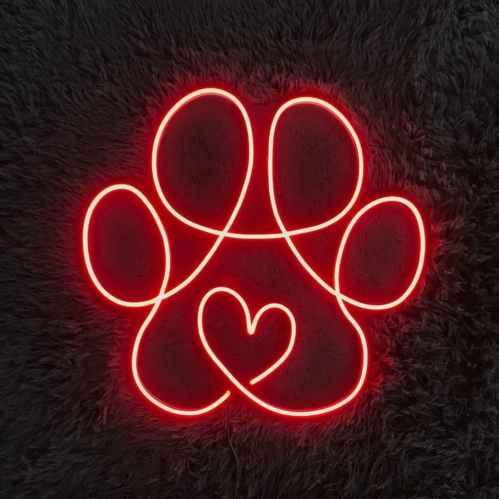 Handmadetneonsign Paw Led Sign, Paw Neon Sign, Wall Decor, Paw Neon ...