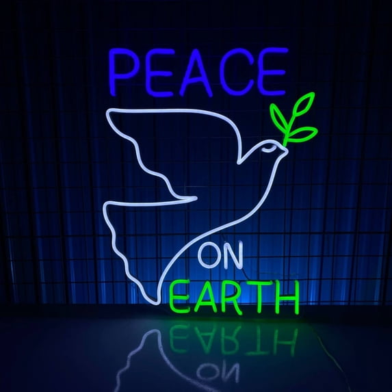 Handmadetneonsign Peace Dove Neon Sign, Peace Dove Wall Art Decor, Home ...