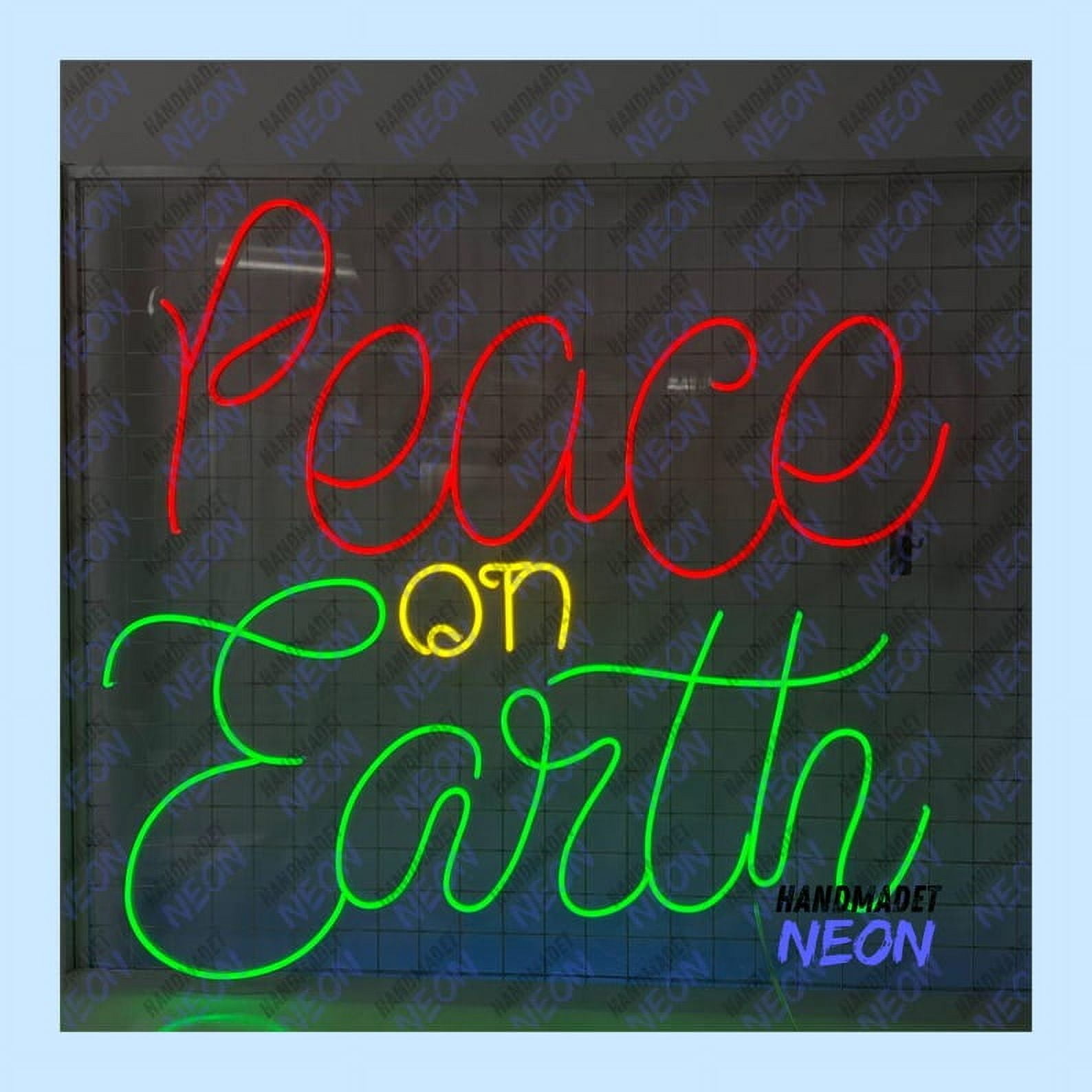 Handmadetneonsign Peace On Earth Neon Sign, Peace On Earth Led Sign ...