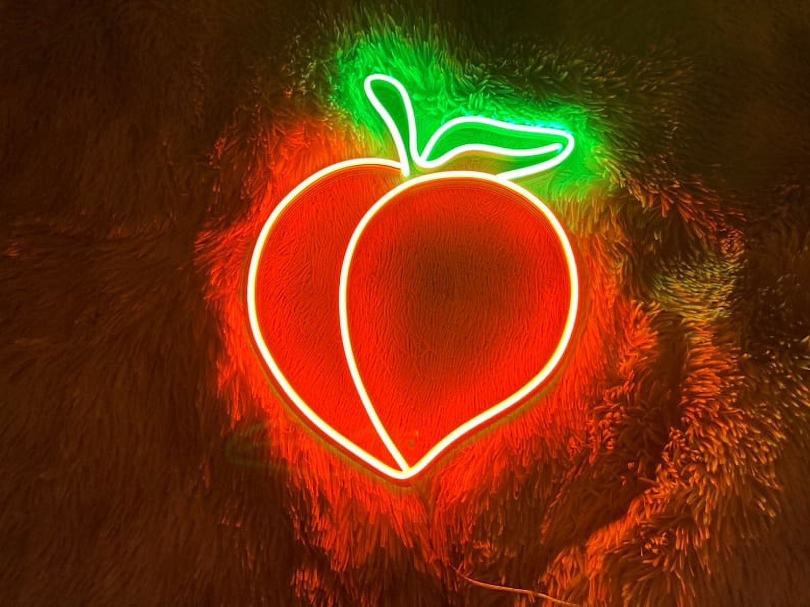 Handmadetneonsign Peach Led Sign, Peach Led Sign, Wall Decor, Bar Neon ...