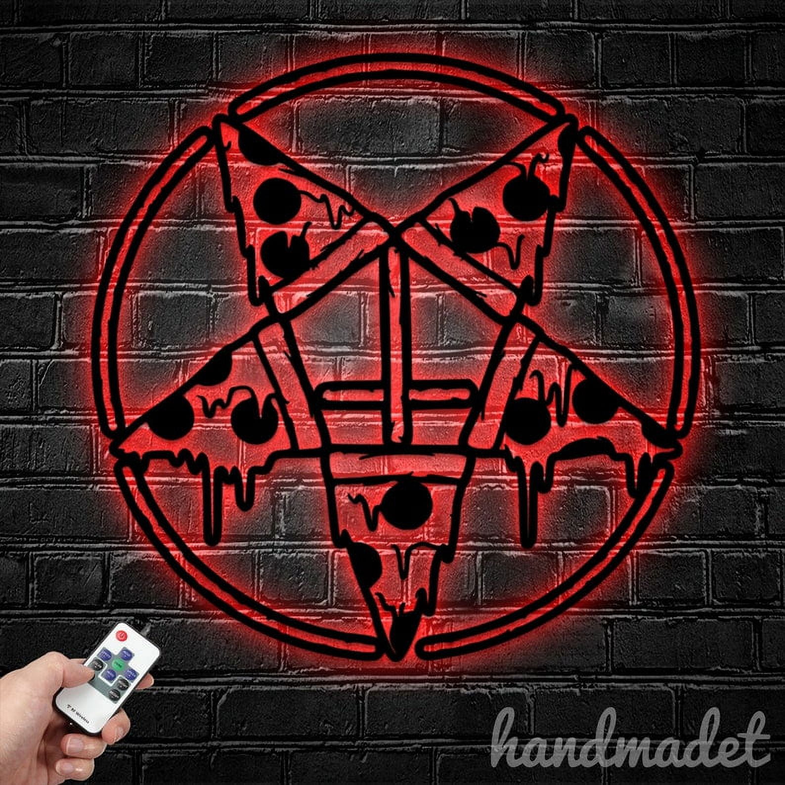 Handmadetneonsign Personalized 5 Star Pizza Metal Wall Art LED Light ...