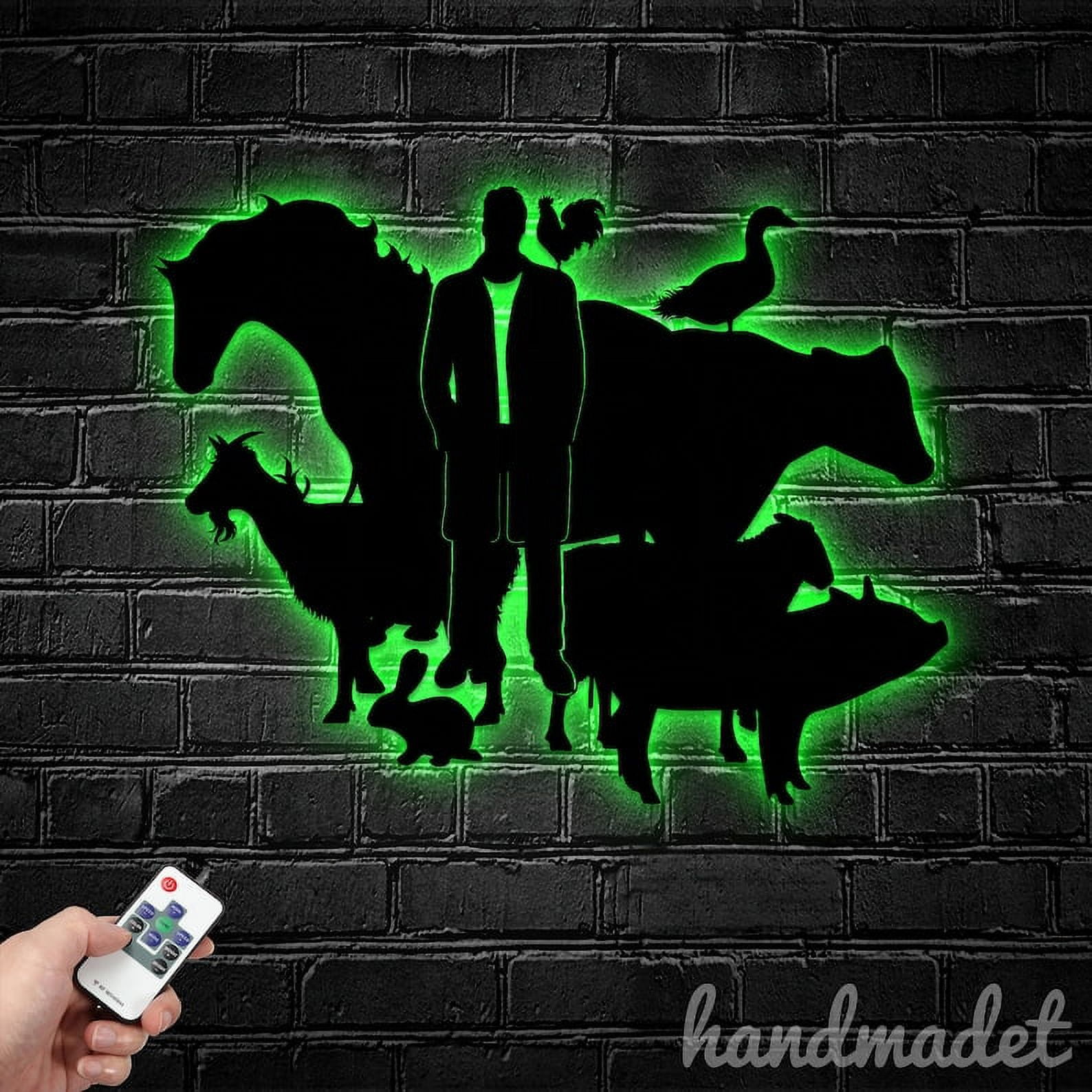 Handmadetneonsign Personalized Animal Rescuer Metal Wall Art LED Light ...