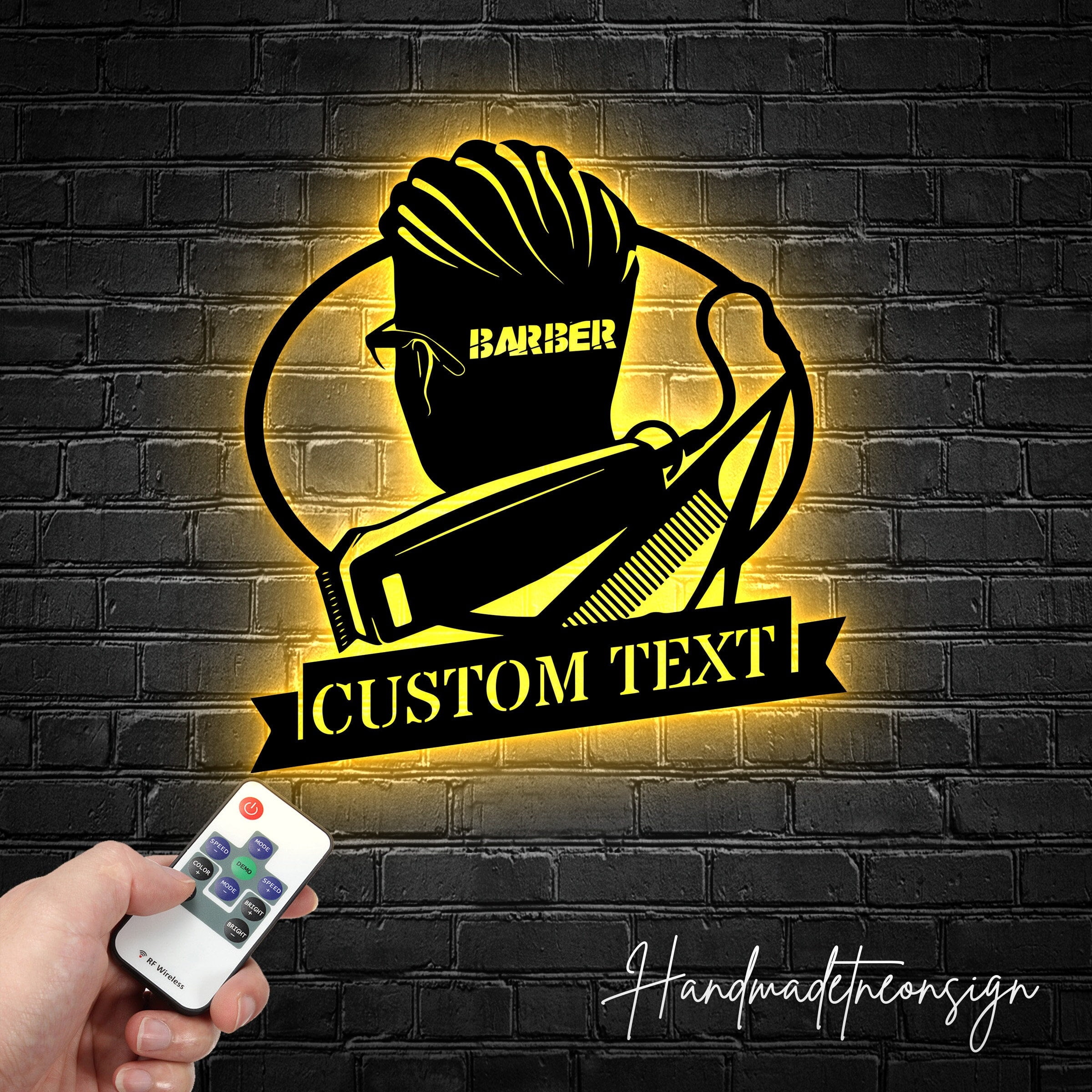 Handmadetneonsign Personalized Barber Shop Metal Sign, Personalized ...