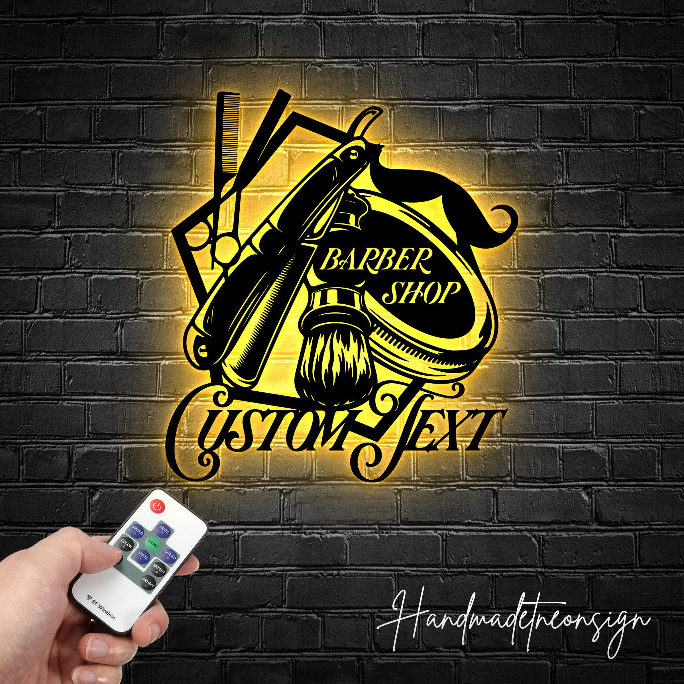 Handmadetneonsign Personalized Barber Shop Metal Sign, Personalized ...