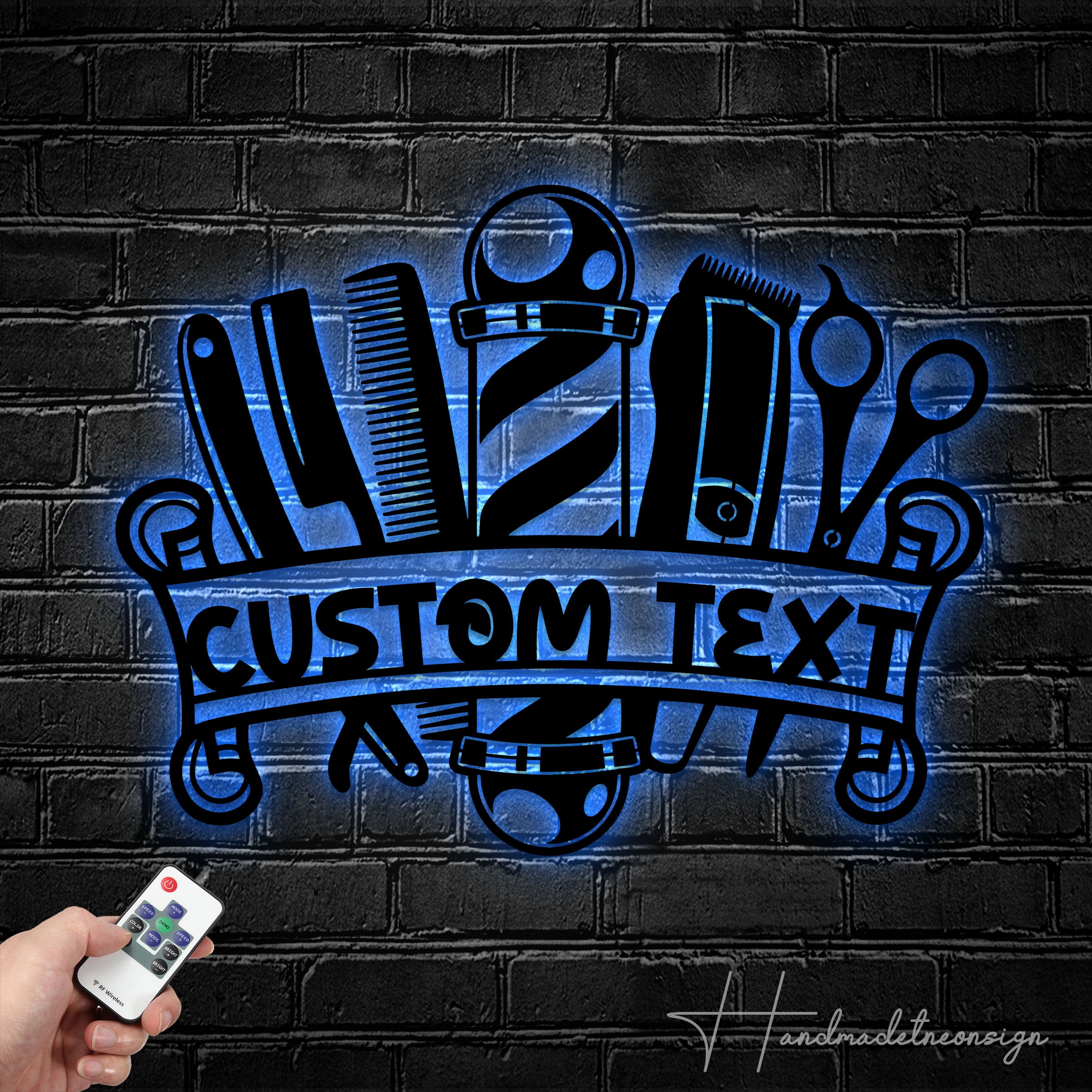 Handmadetneonsign Personalized Barber Shop Metal Sign, Personalized ...