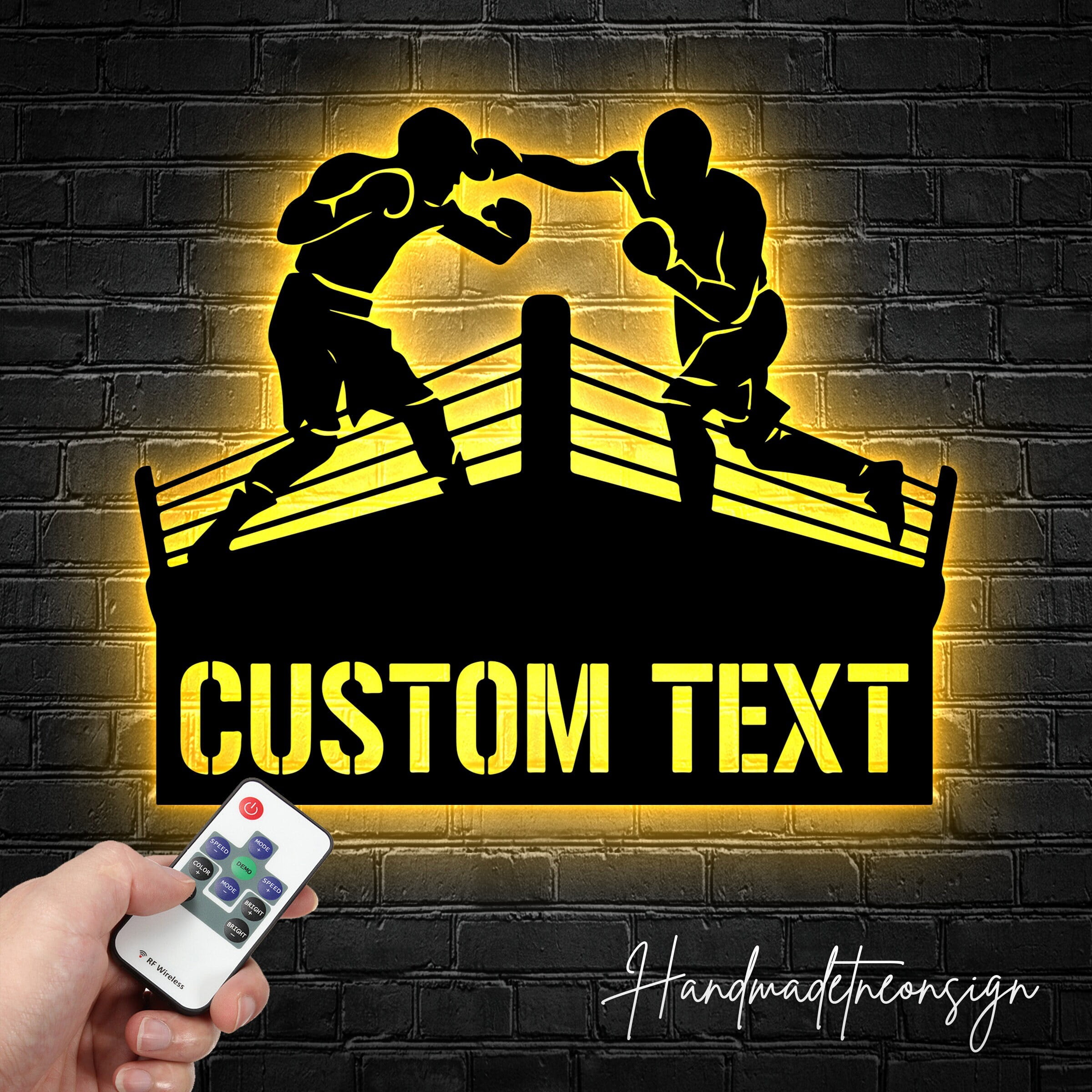 Handmadetneonsign Personalized Boxing Metal Wall Art LED Light - Custom ...