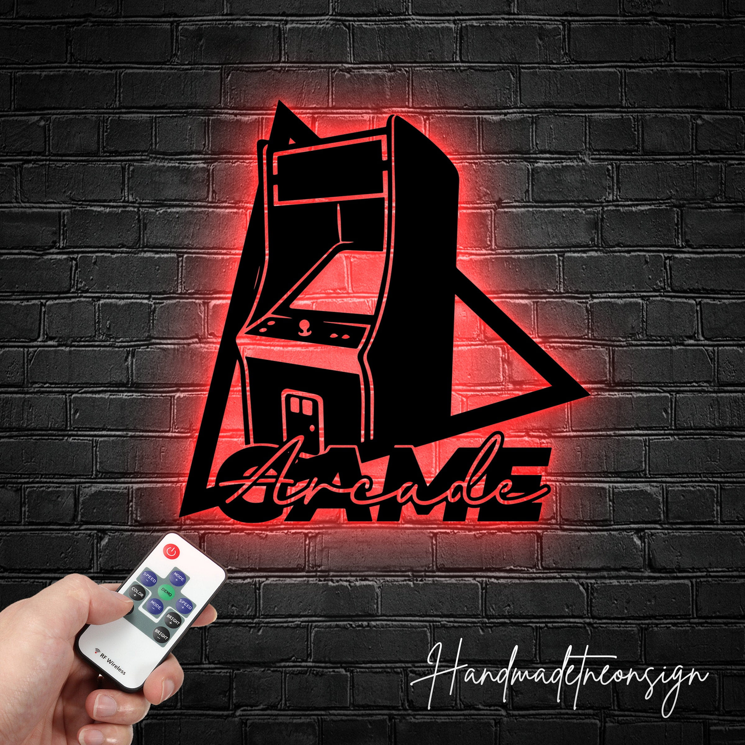 Handmadetneonsign Personalized Game Arcade Metal Wall Art Led Light ...
