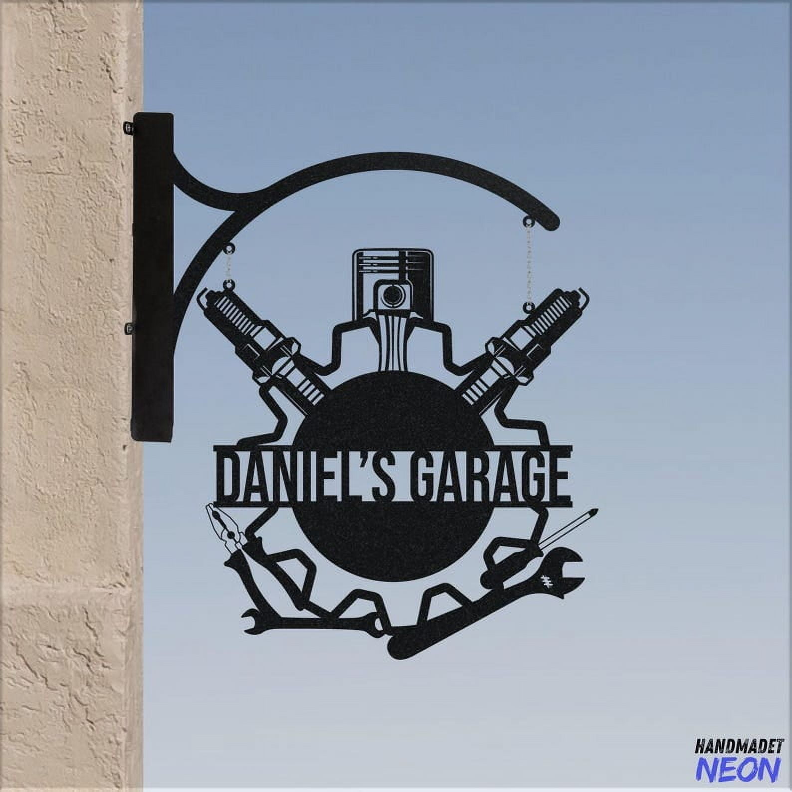 Handmadetneonsign Personalized Garage Hanging Sign, Garage Mechanic Outdoor Hanging Sign 96289 ...