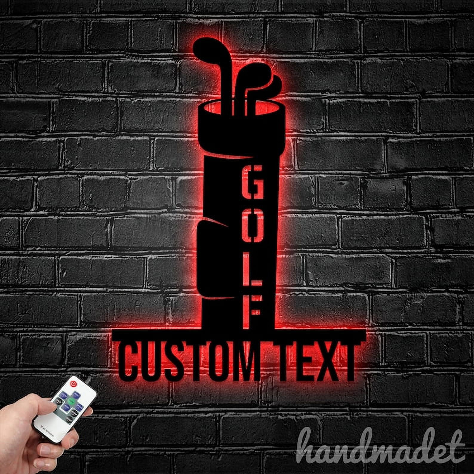 Handmadetneonsign Personalized Golf Bag Metal Wall Art Led Light ...